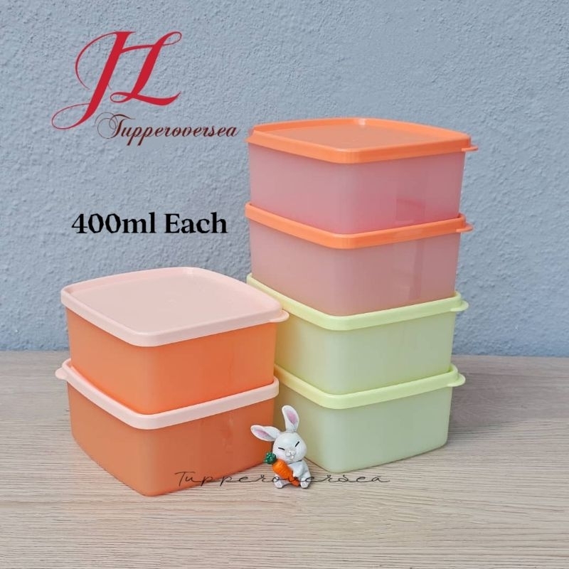 Tupperware Square Round 400ml (2 PCS / 4 PCS) | Shopee Malaysia