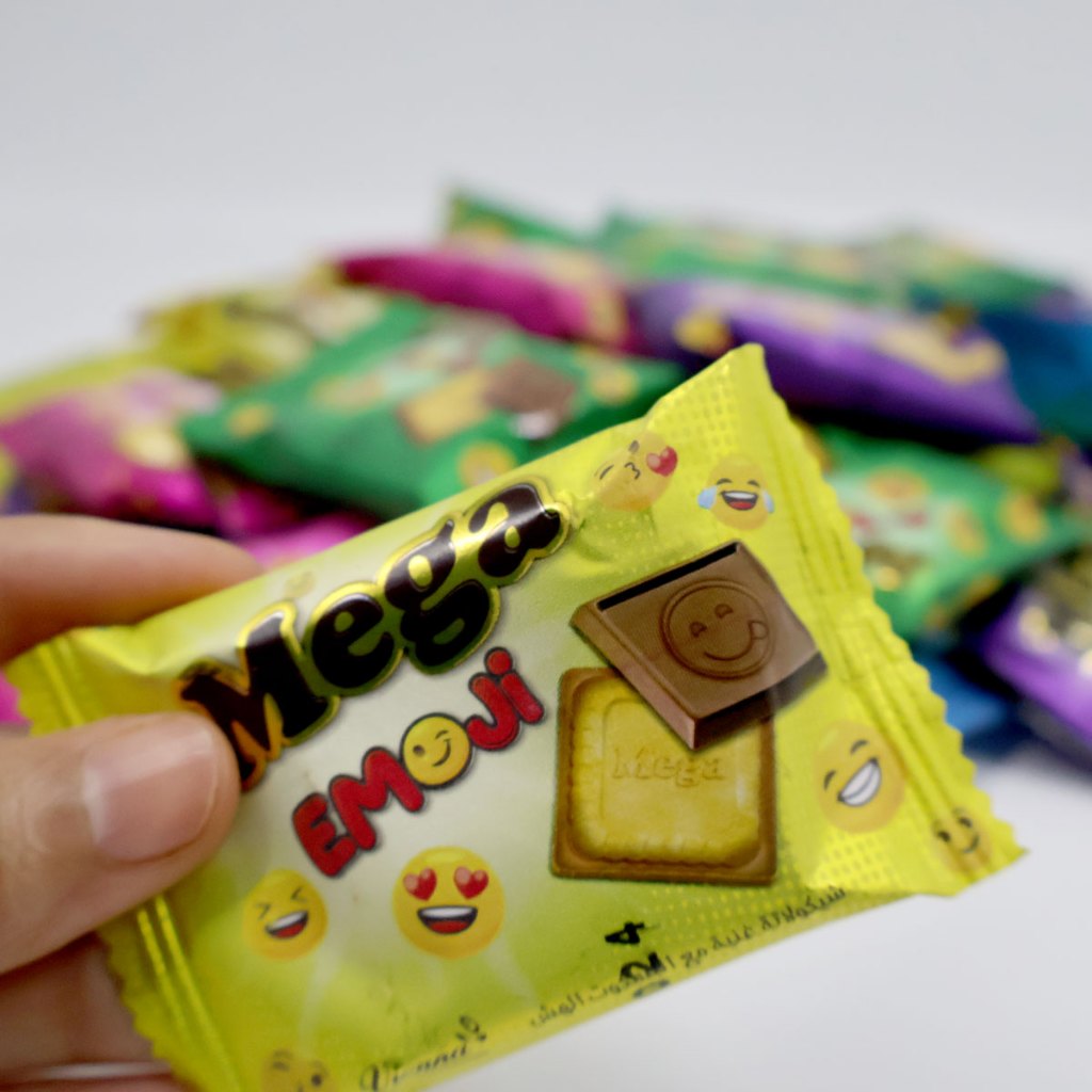 MEGA EMOJI RICH CHOCOLATE WITH CRUNCHY BISCUITS ,DELICIOUS SWEET FLAVOR ...