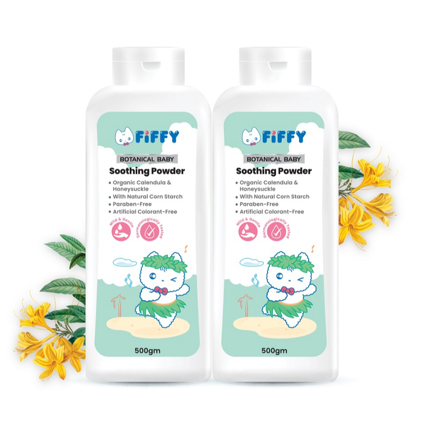 FIFFY Twin Pack Baby Powder Baby Talcum (500g) 2515 | Shopee Malaysia