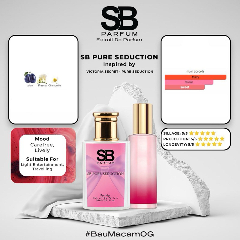SB Pure Seduction Dupe by Victoria Secret Seduction | SB Parfum Women ...