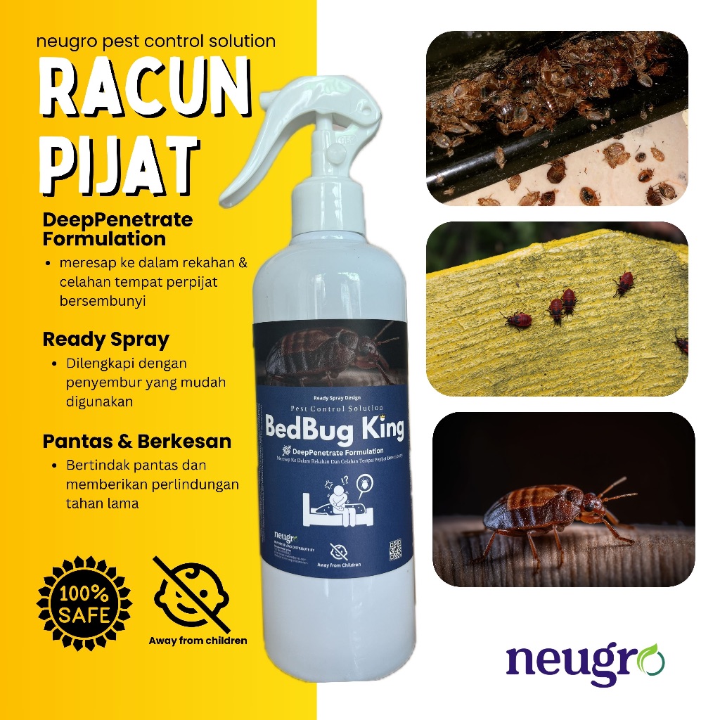 Spray Pepijat Neugro BedBug King 500ml Spray Kutu Katil Bed Bug Spray ...
