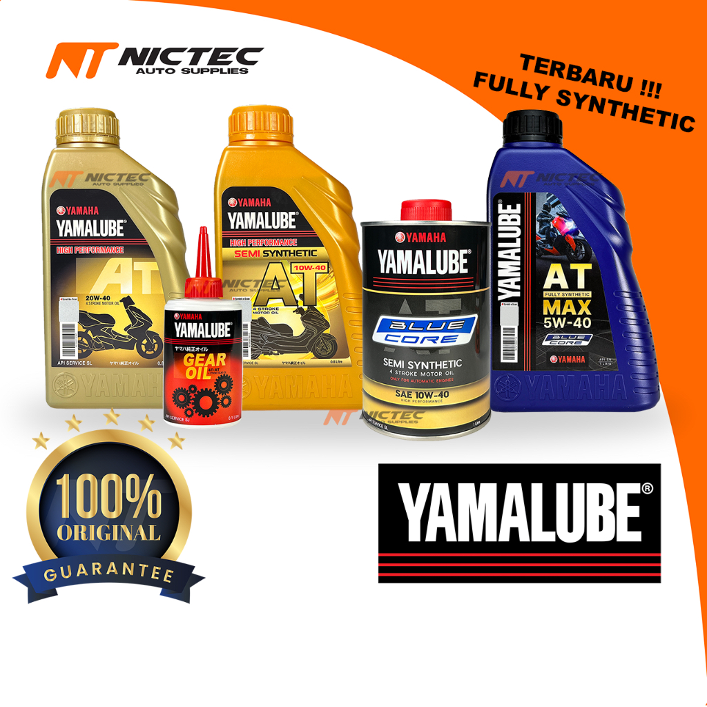 YAMALUBE SCOOTER MINYAK HITAM ENGINE OIL 4T 100% ORIGINAL GEAR OIL BLUE ...