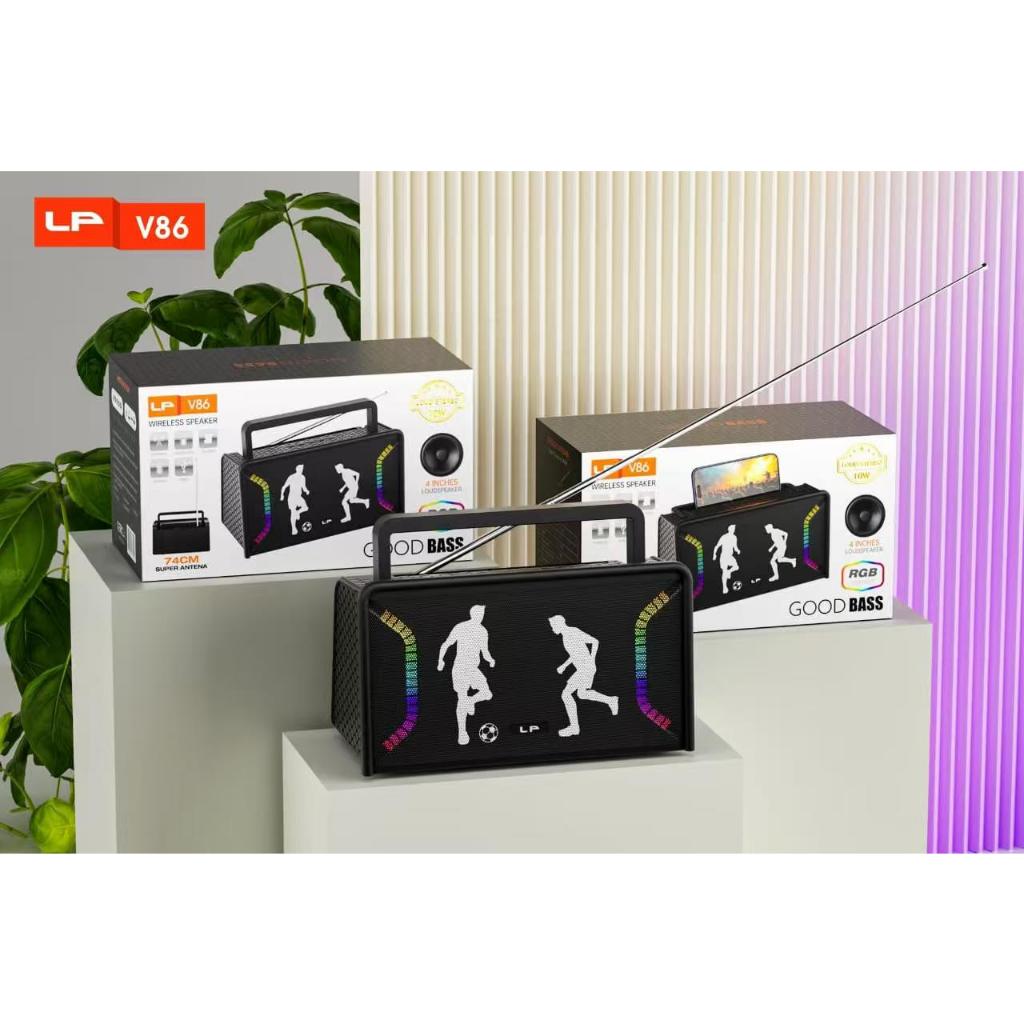 LP-V86 TWS Wireless Bluetooth V5.1 Portable Speaker / Super Bass / RGB ...