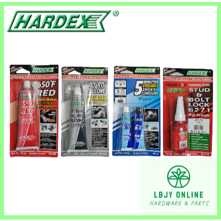 HARDEX GREY RTV SILICONE 5 MIN METAL EPOXY STUD & BOLD LOCK 6271 650F ...