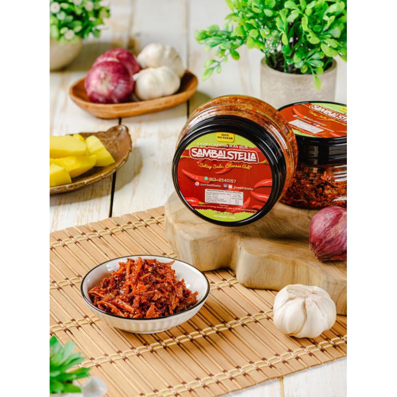 SambalStella Sambal Garing Ikan Bilis 140g – Pedas, Rangup & Sesuai ...