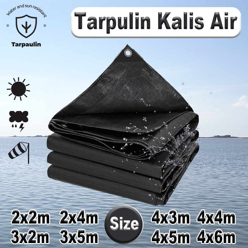 【COD】Black Canvas waterproof 2*3*4*5*6m Canopy 20x20 Canves tebal Truck ...