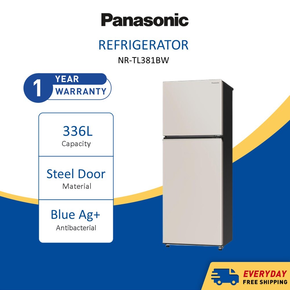 Panasonic Nr-Tl381Bw Hygienic & Energy Efficient 2-Door Top Freezer (366L) Nr-Tl381Bwcm | Shopee ...