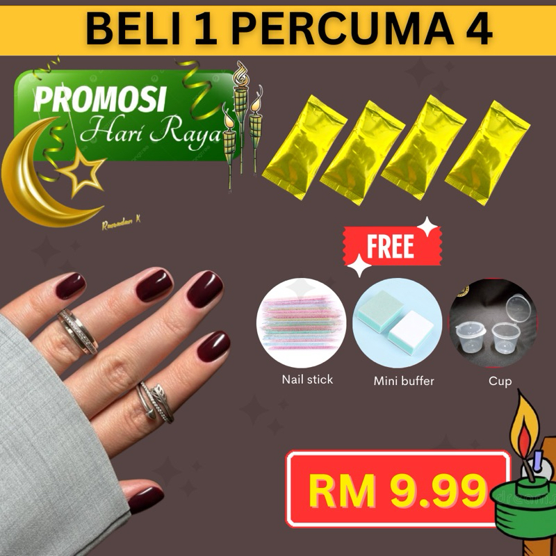 INAI KUKU DARK BROWN RAYA BELI 1 PERCUMA 4 TIDAK PUDAR HALAL MESRA ...