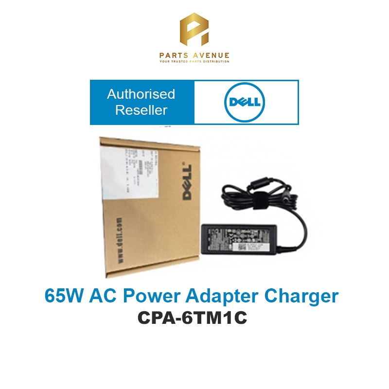 OFFICIAL DELL 65W AC Power Adapter Charger (CPA-6TM1C) with Round Tip ...