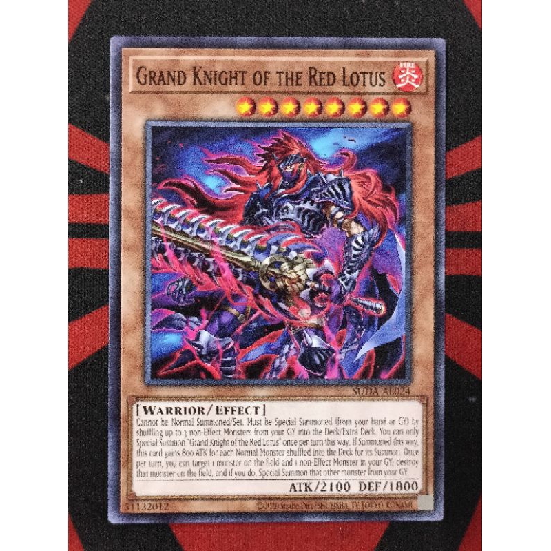 YUGIOH KONAMI SUDA-AE024 Grand Knight of the Red Lotus (Common ...