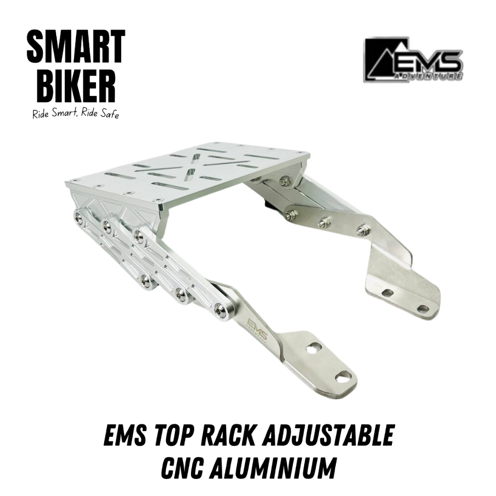 EMS Top Rack Adjustable CNC Aluminium Silver (No Signature) | Shopee ...