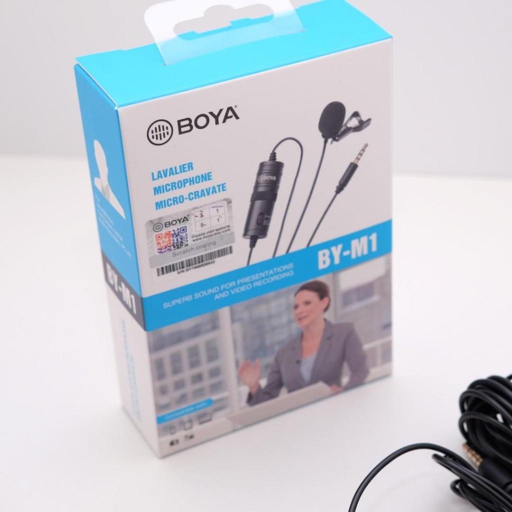 100% ORIGINAL Boya BY-M1 Omnidirectional Lavalier Microphone Clip Mic ...