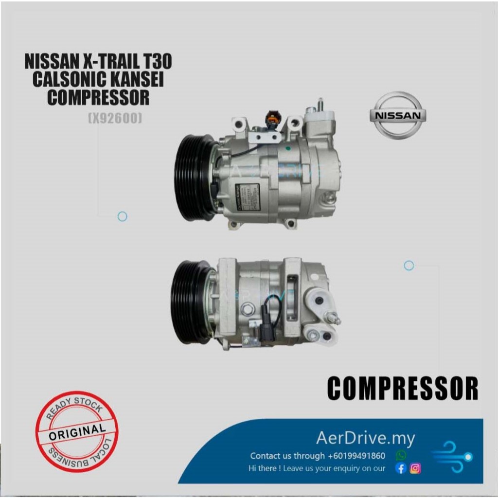 ORIGINAL NISSAN X-TRAIL T30 CALSONIC KANSEI Compressor T-92600-AU01C | Shopee Malaysia