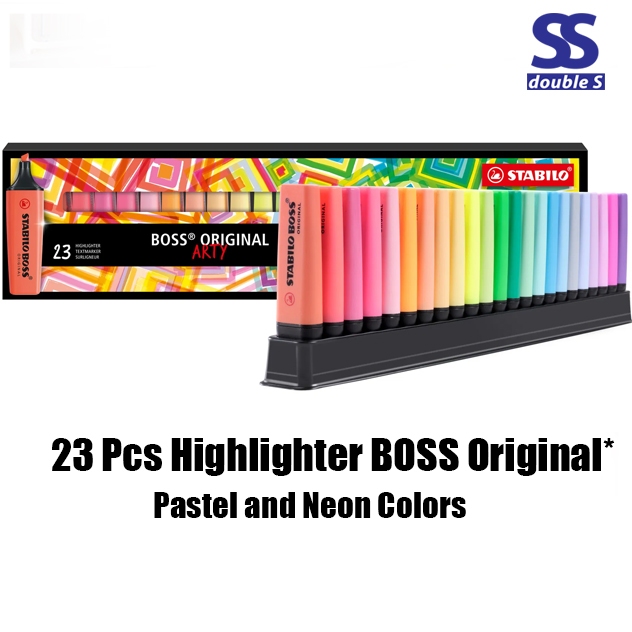 23 Colors Highlighter STABILO BOSS ORIGINAL ARTY Desk Set | Shopee Malaysia