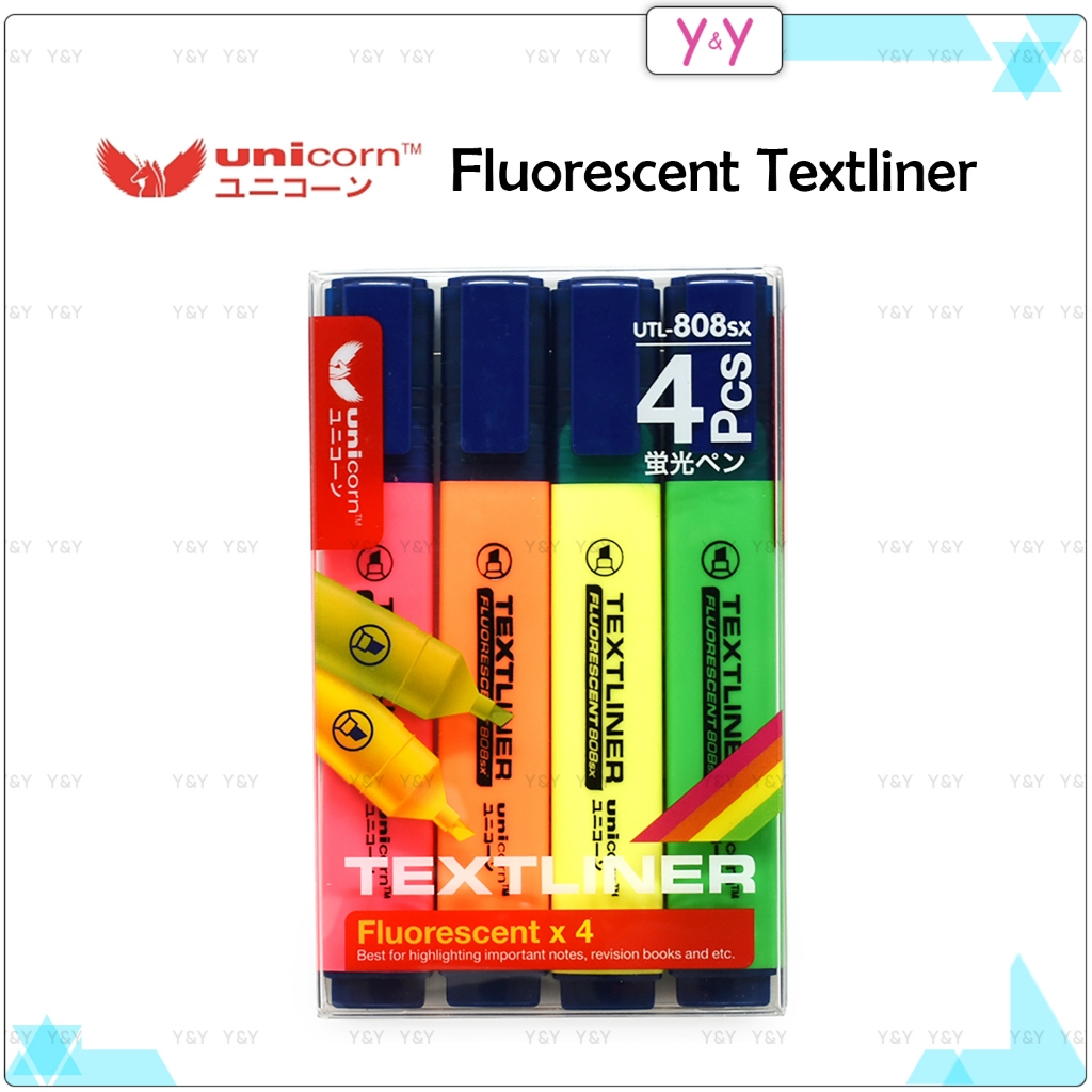 Unicorn 4s Textliner / Highlight Pen / Highlighter Pen / Color ...