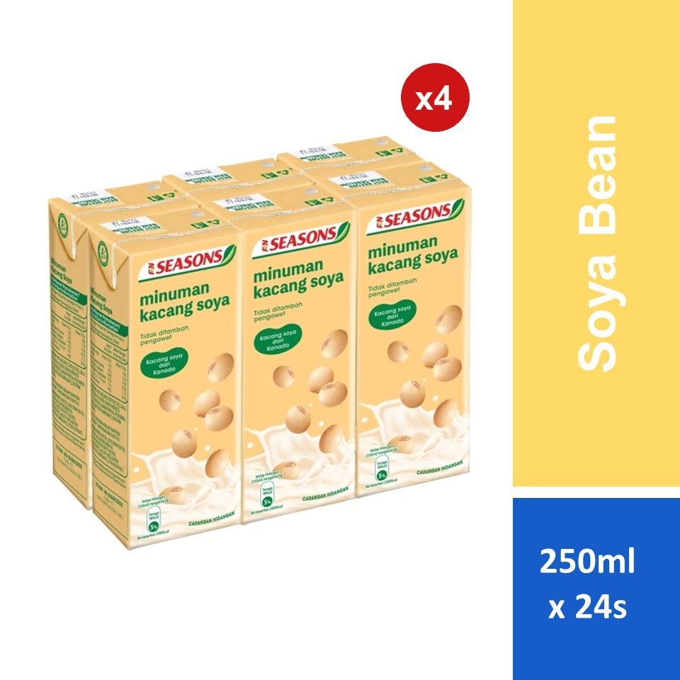 [Carton of 24] F&N SEASONS Soya Bean 250ml | Shopee Malaysia
