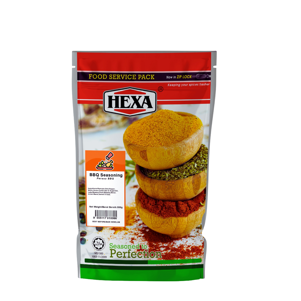 HEXA BBQ Seasoning Powder 500gm Bahan Perasa BBQ Food Service | Shopee ...