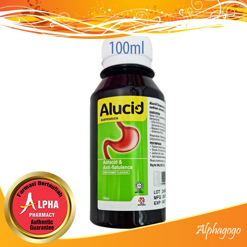 Alucid Suspension (Relief of Gastric / Ubat Gastrik) 100ml | Shopee ...