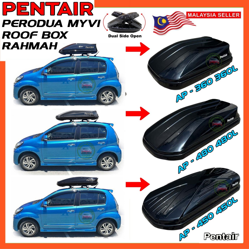 PERODUA MYVI RAHMAH PENTAIR ROOFBOX (AP-360 AP-450 AP-480) WITH ...