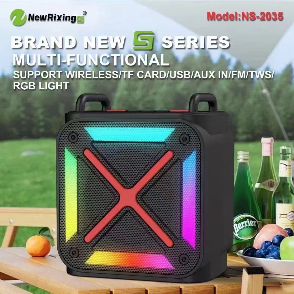 [ Edecom ] NewRixing NS-2035 Wireless Bluetooth V5.3 Portable Speaker ...
