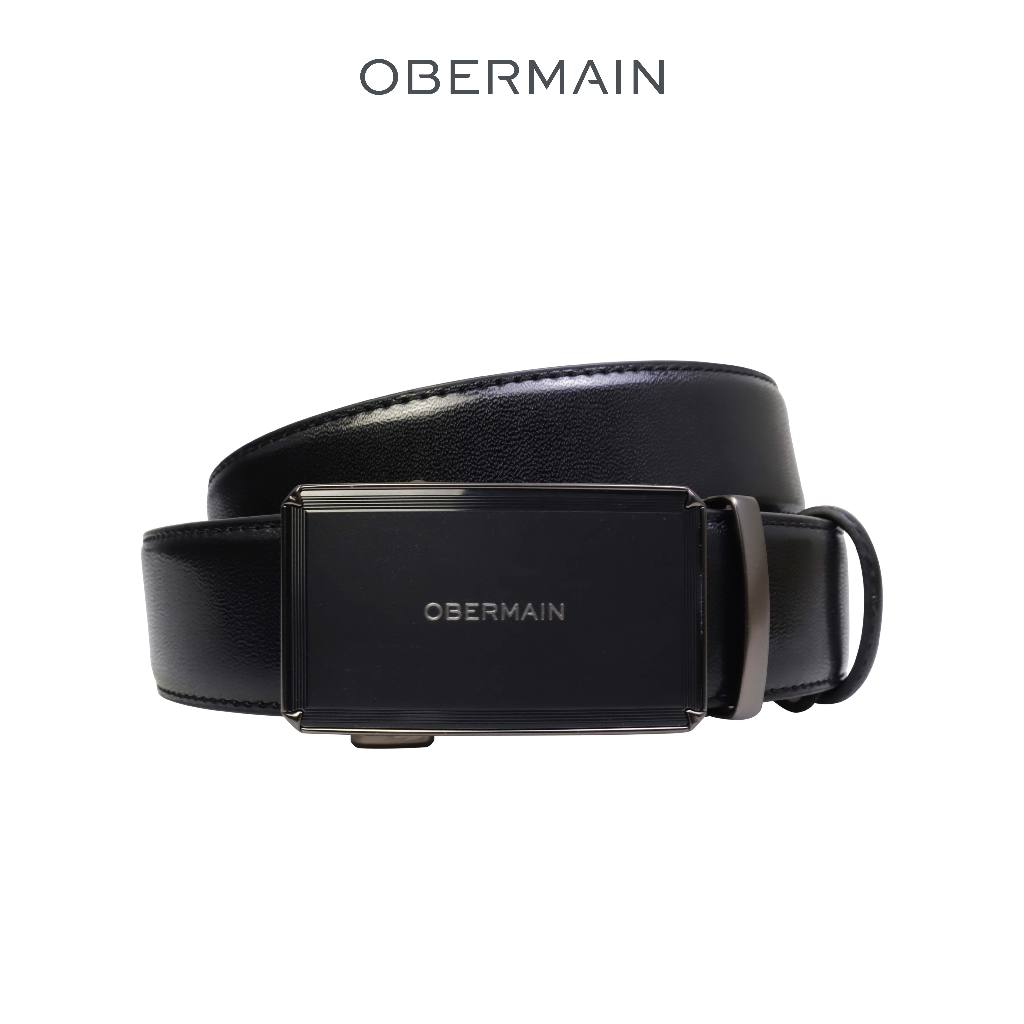 OBERMAIN Men's Belt / 35MM Automatic Buckle / Leather / Black ...