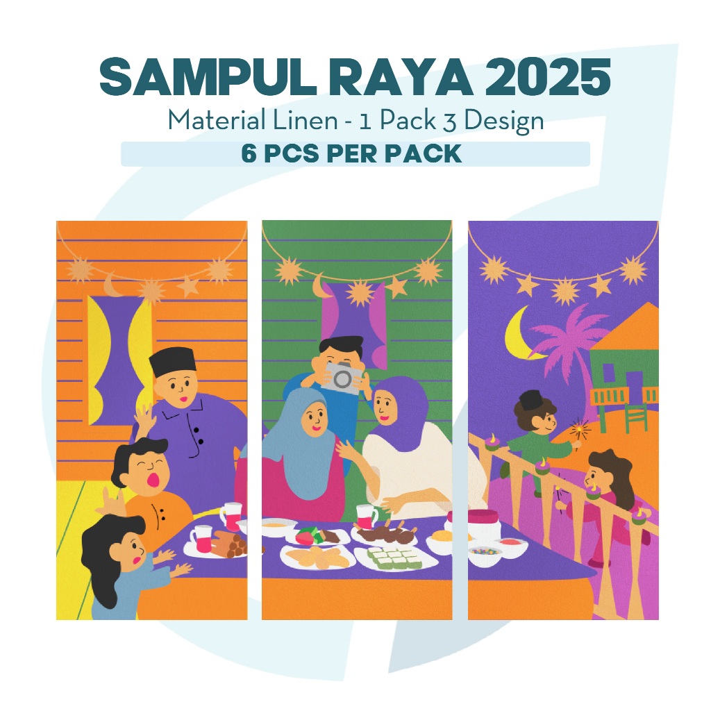[SAMPUL RAYA 2025] 1PACK 6PCS Sampul Duit Raya Edisi Malam Raya Money ...