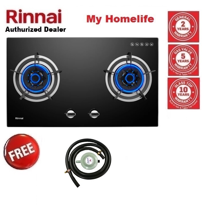 Rinnai RB-782G 2-Burner Flexi Hob Built-in Gas Hob (Glass) | Shopee Malaysia