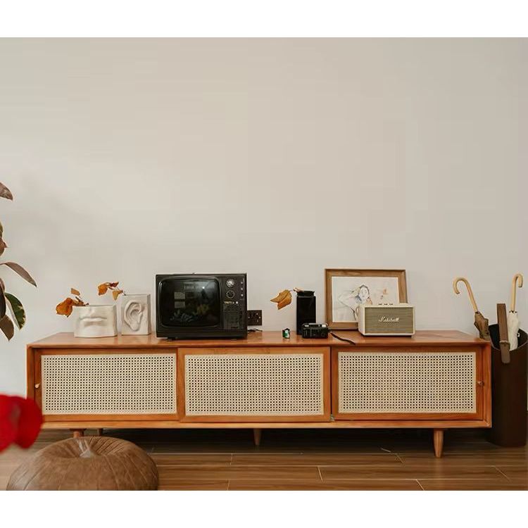 NEW STOCK ! WOODEN RATTAN MINI TV CABINET | Shopee Malaysia