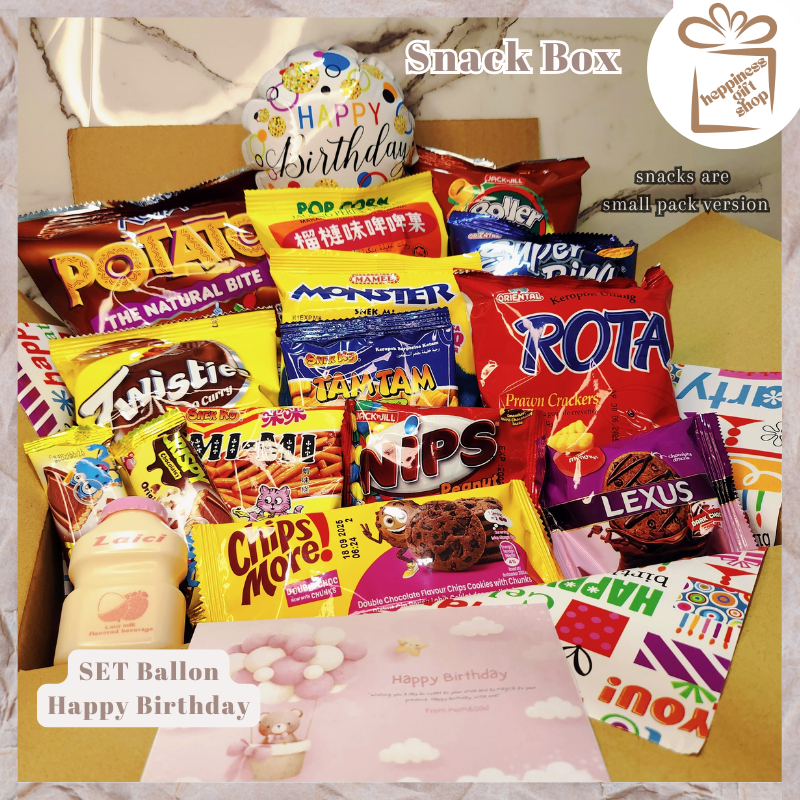 Cute Snacks Gift for Happy Birthday | Kekasih | Bestie 零食礼盒 | Shopee ...