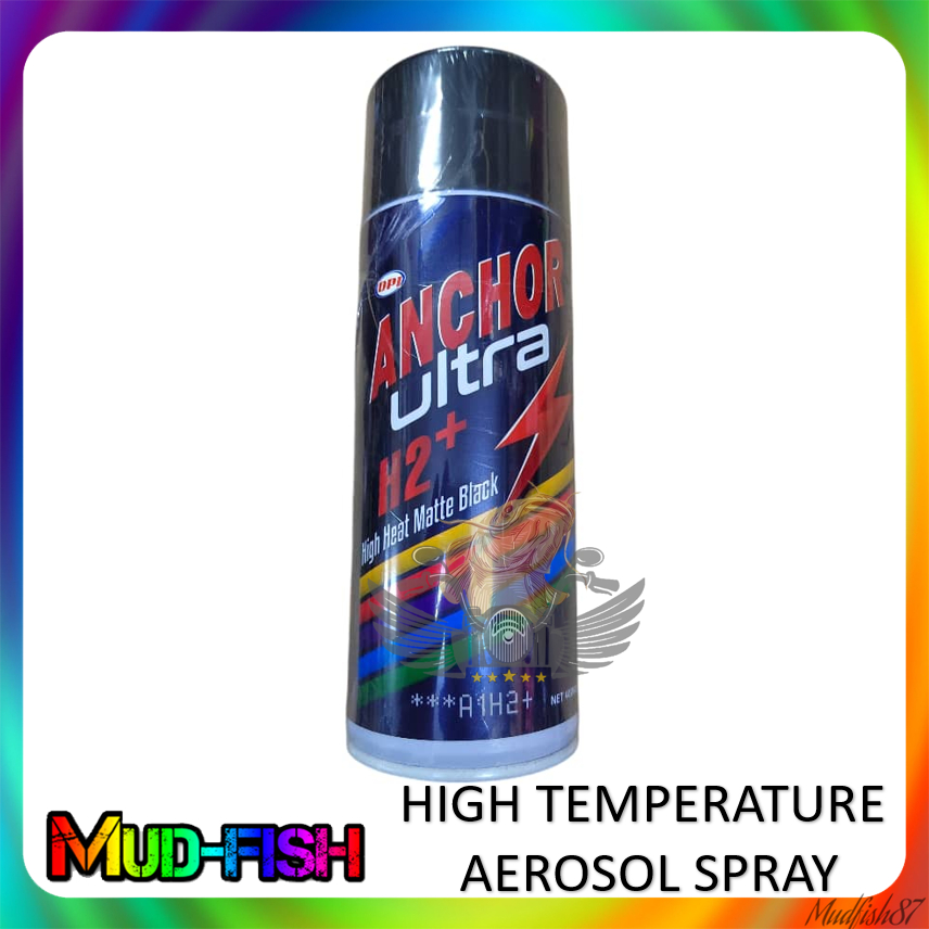 DPI ANCHOR AEROSOL SPRAY HI HEAT / TEMP MATTE BLACK TAHAN PANAS (A1 H2 ...