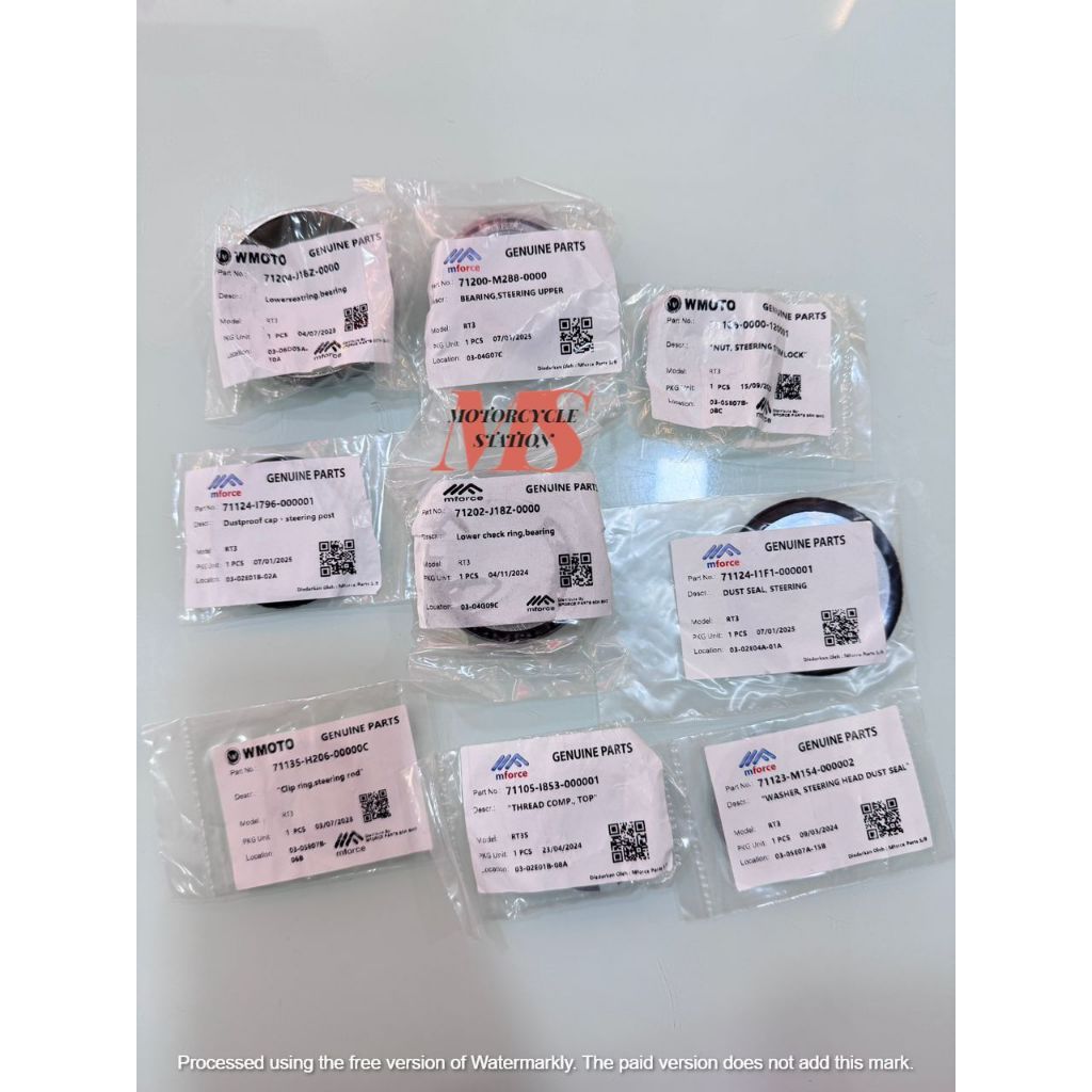 WMOTO RT3 250 RT3 N1 Original Steering Cone (1 SET WITH OIL SEAL,NUT ...