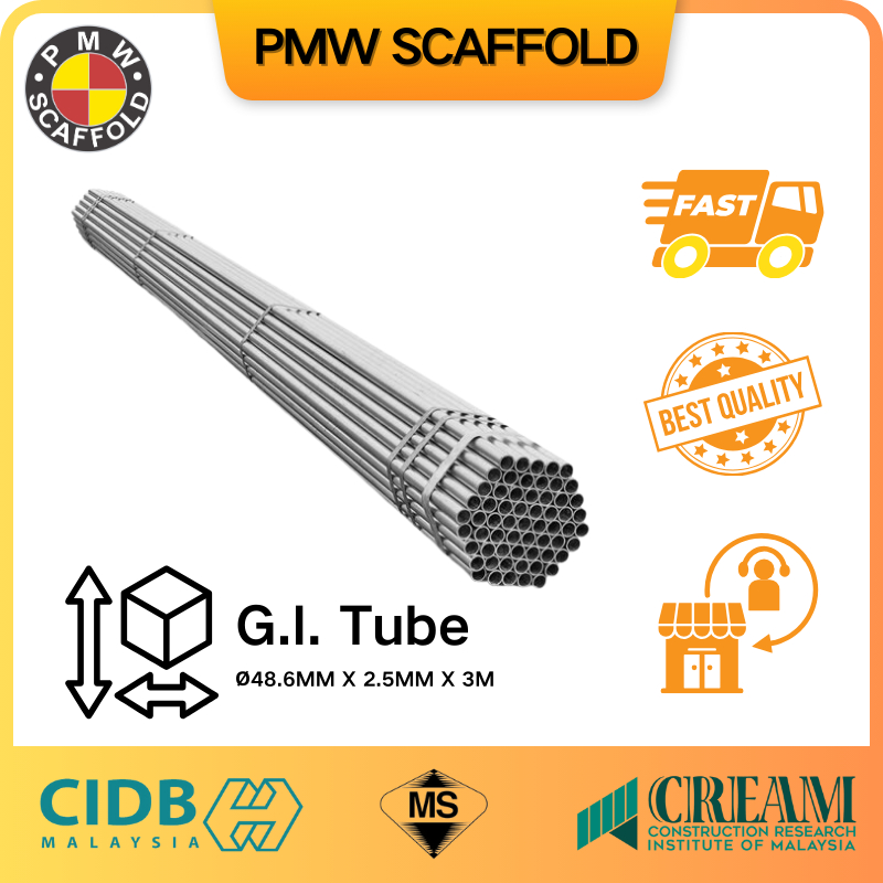 New Unit 3 Meter/CIDB MS 1462-1 & CIS22:2023/GI Pipe/GI Paip/GI镀锌钢管 ...