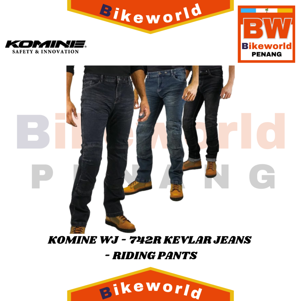 KOMINE WJ - 742R KEVLAR JEANS - RIDING PANTS ( LEVEL 2 PROTECTION ) [BIKEWORLD PENANG] | Shopee ...
