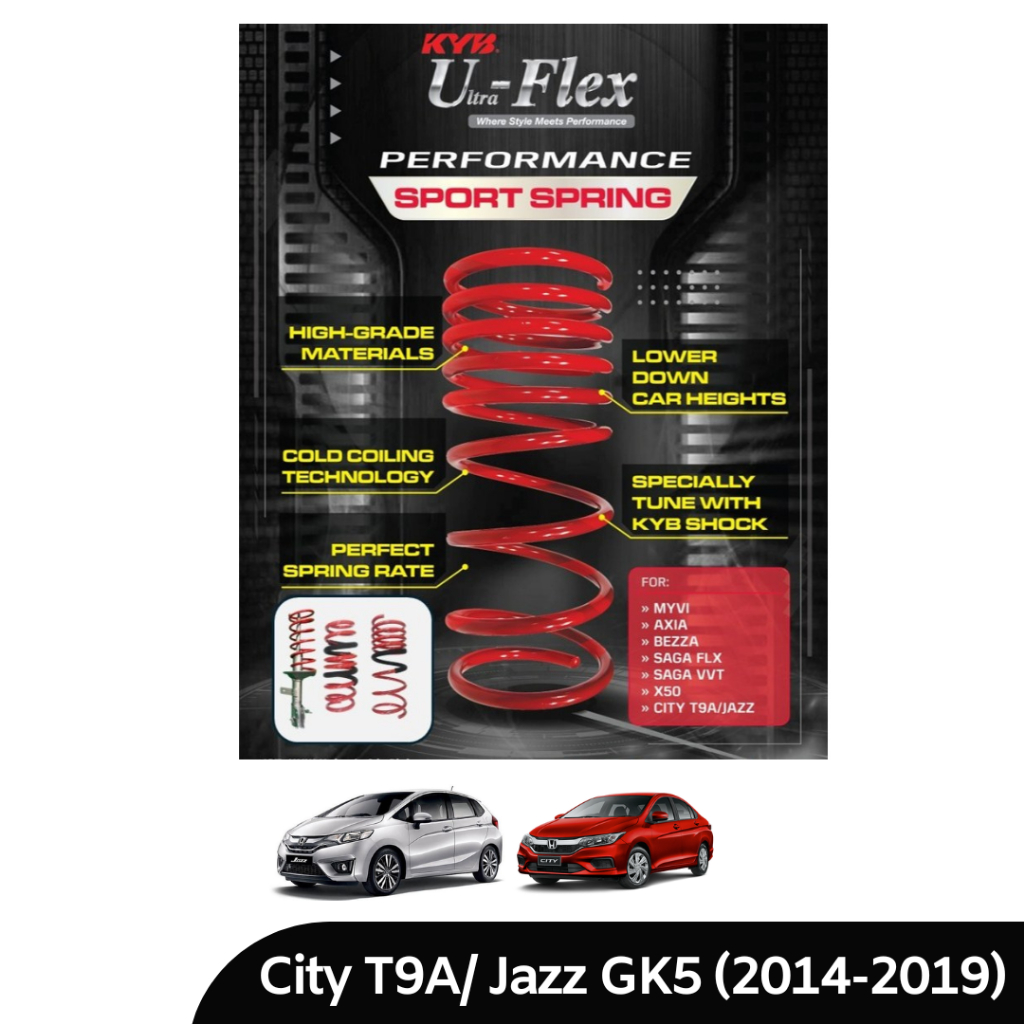 KYB ULTRA U-FLEX Honda City T9A/ Jazz GK5 Lowered Performance Sport ...
