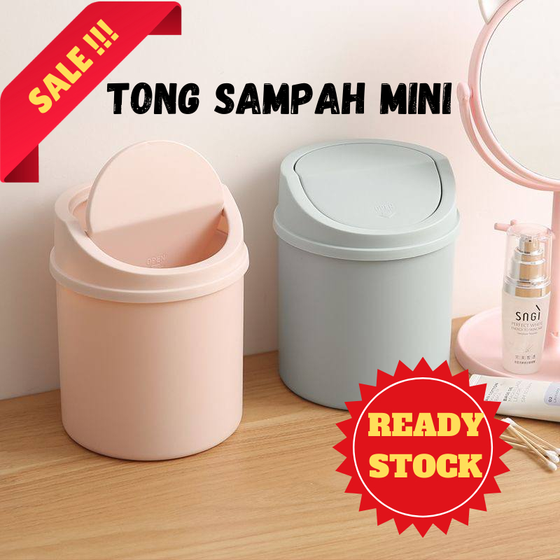 Desktop Mini Rubbish Bin Cute Small Trash Bin With Lid Table Dustbin ...