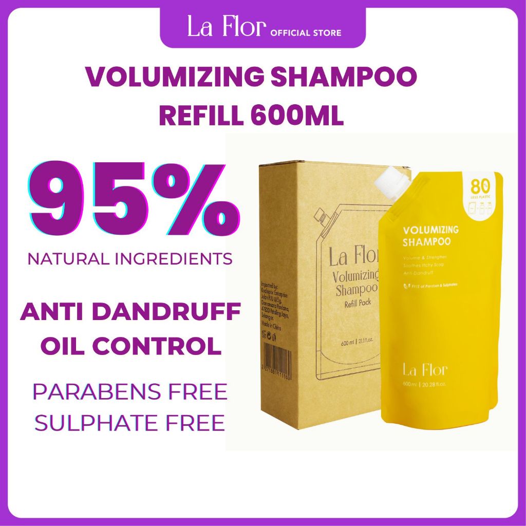 La Flor Volumising Shampoo refiull pack 600ml | Shopee Malaysia