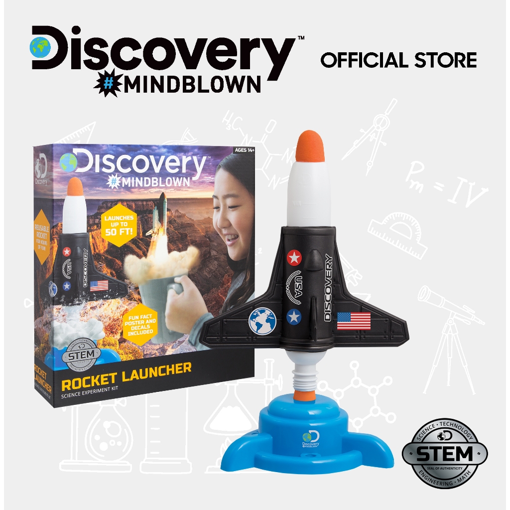 Discovery Mindblown Toy Rocket Launcher Science Experiment Kit STEM ...