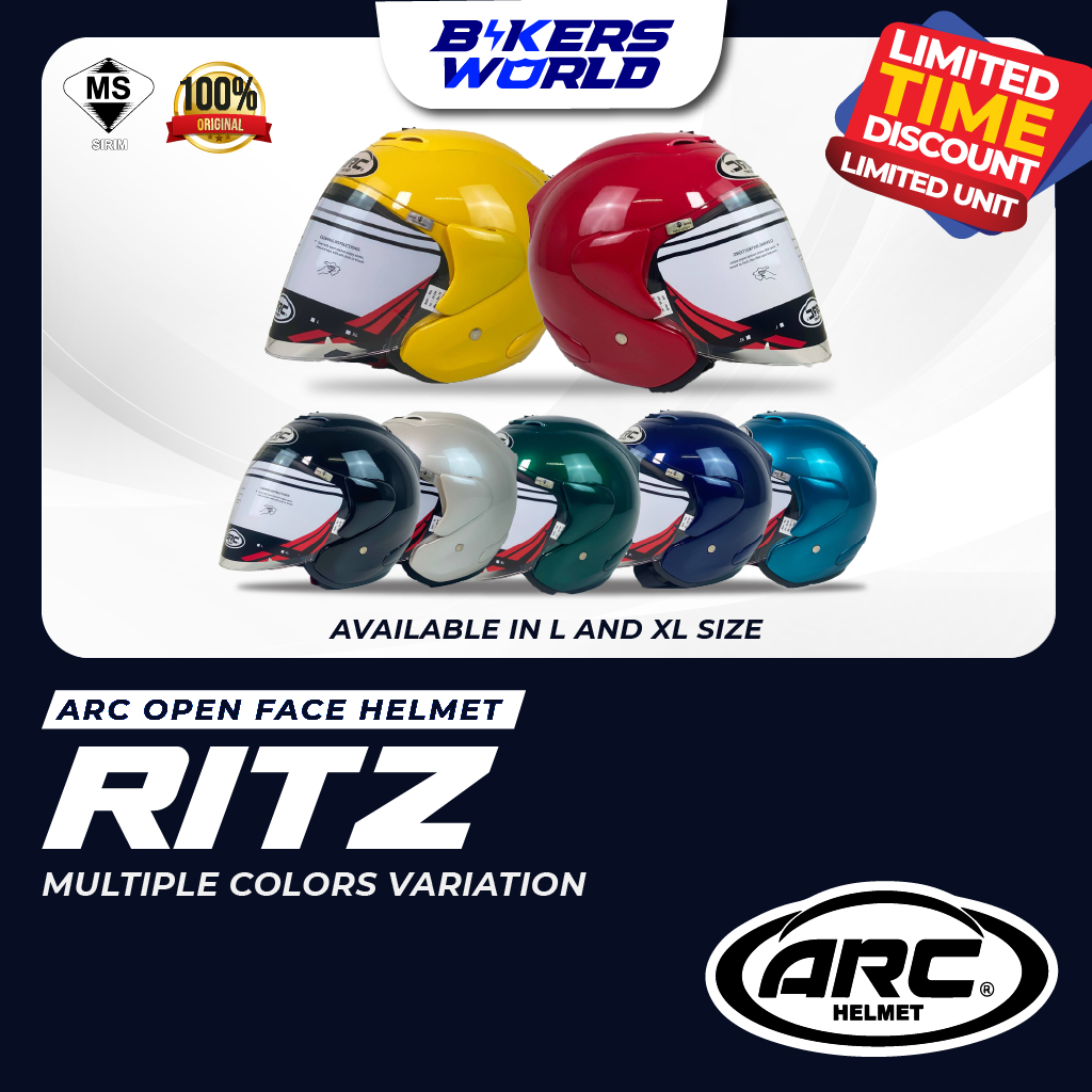HELMET ARC RITZ HELMET MOTOR ORIGINAL HELMET SIRIM MOTORCYCLE HELMET ...