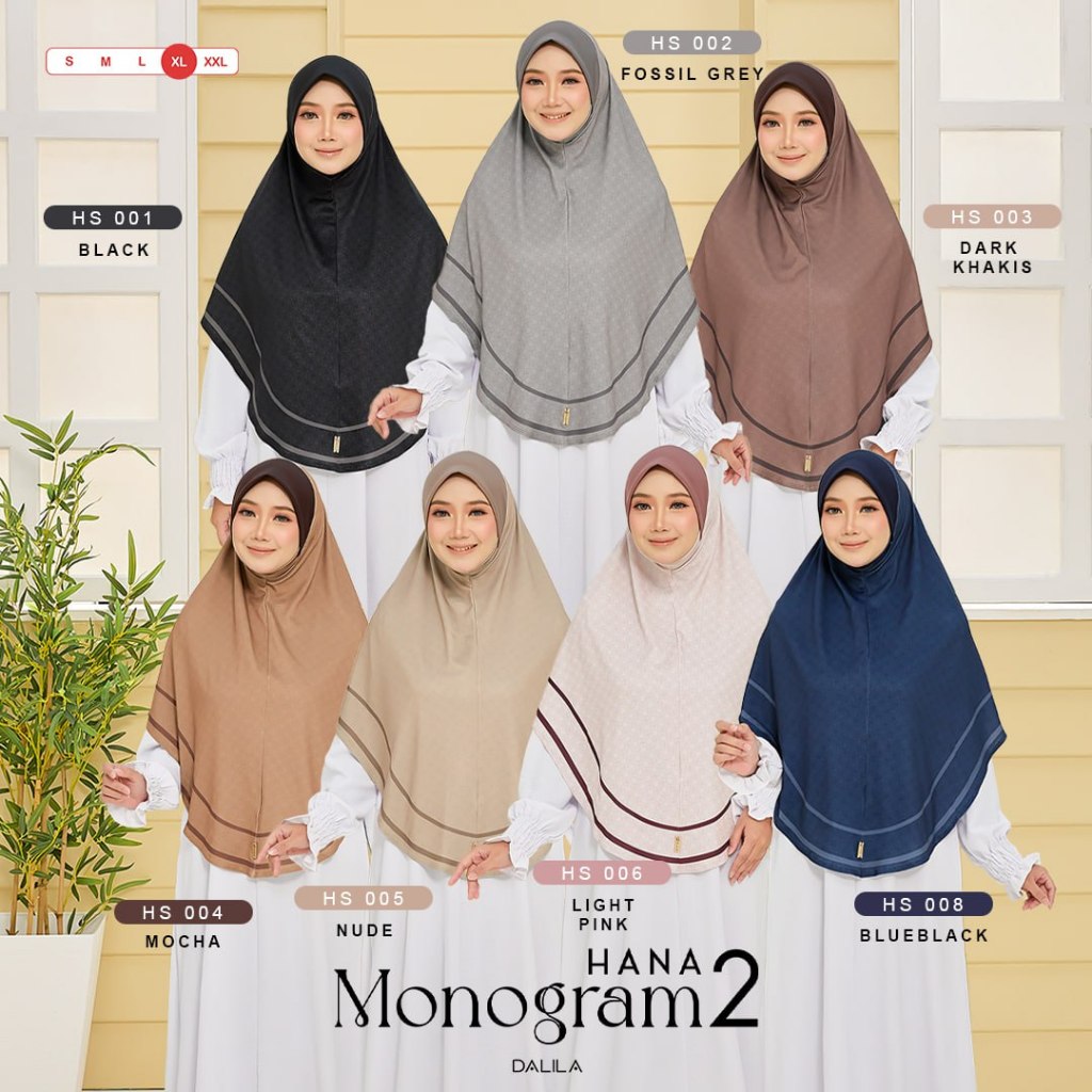 [2PCS RM120] Dalila NEW 2025 Tudung Hana Monogram Series 2 Printed ...