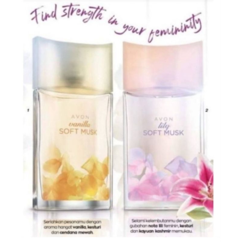 AVON PERFUME VANILLA SOFT MUSK & LILY SOFT MUSK | Shopee Malaysia
