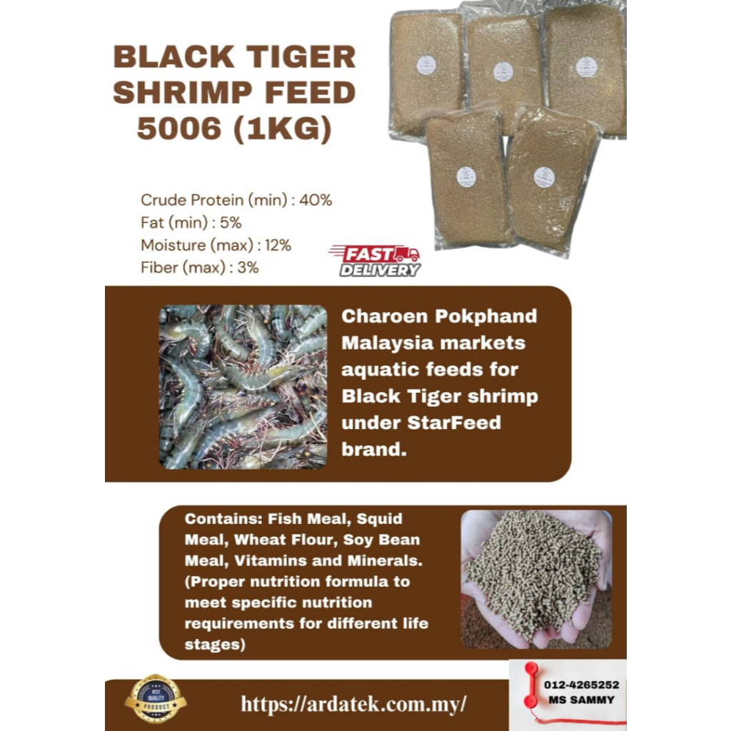 Starfeed 5006 (1kg) | Premium shrimp feed - Arda Tek | Shopee Malaysia