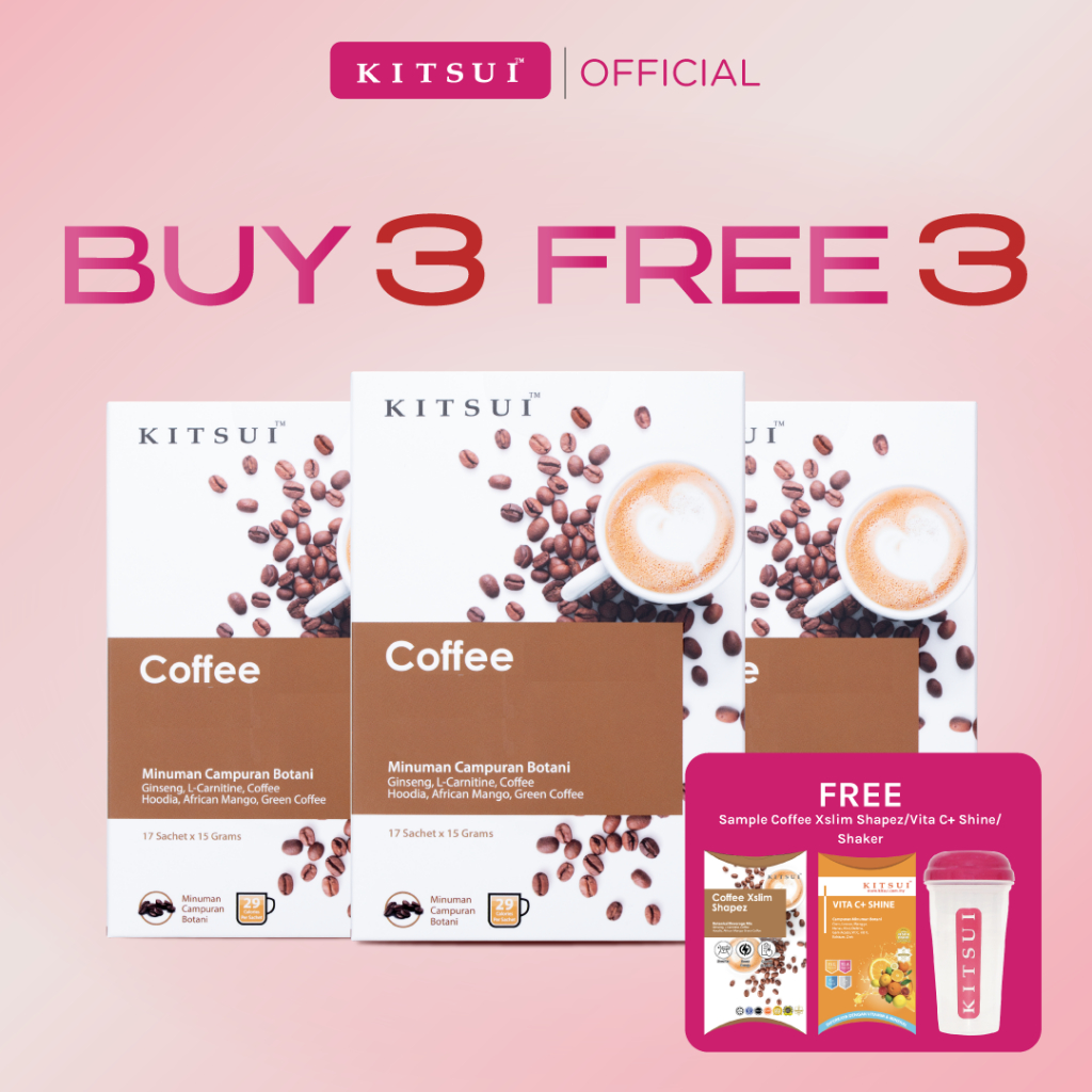 [BUY 3 FREE 3] KITSUI Coffee Xslim Shapez x3 [Free Sample Coffee Xslim ...