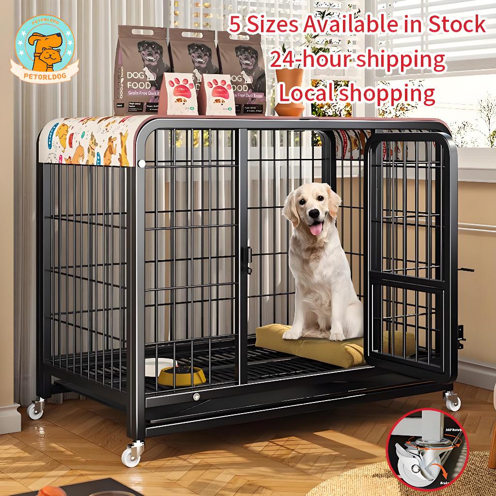 Petorldog Dog Cage Pet Cage 狗笼 Bold Metal Kennel Large Dog Crate with ...
