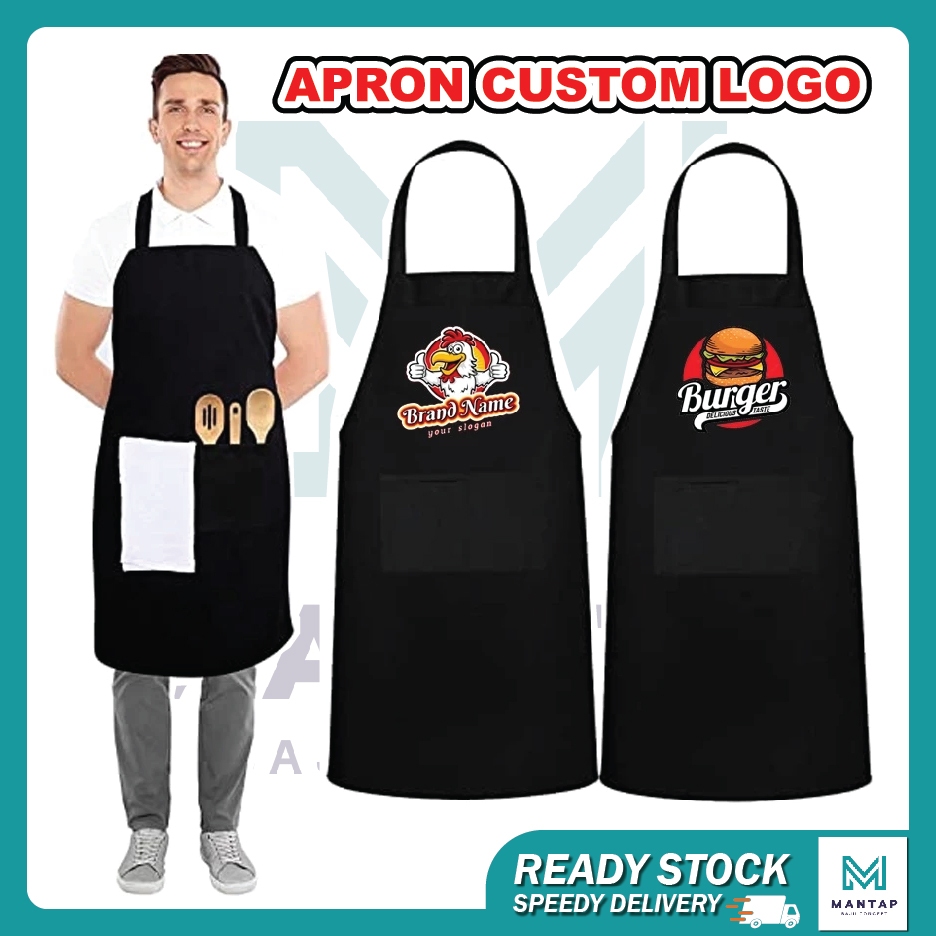 Apron Printing | Cetak Apron DESIGN | Apron Custom Logo waterproof ...
