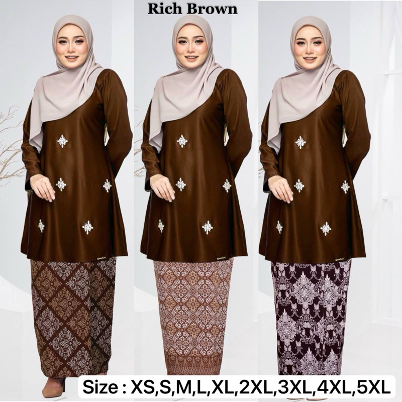 🔥(SIZE XS-5XL) TEMA SEDONDON BAJU KURUNG RICH BROWN RAYA 2025 | KURUNG ...