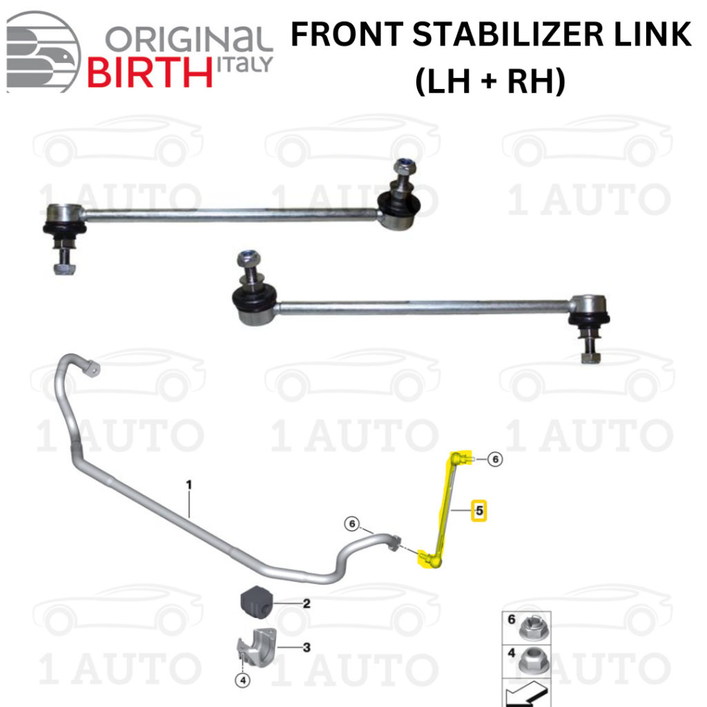 ORIGINAL BIRTH ITALY FRONT STABILIZER LINK BMW E90 E87 E84X1 sDrive E89 ...