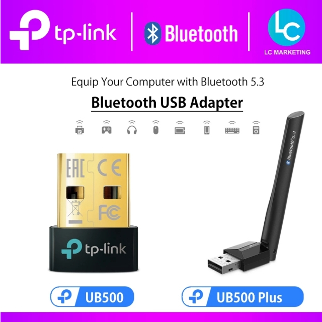 TP-LINK Bluetooth Receiver UB500 │ UB500 Plus Bluetooth 5.3 Nano USB Adapter Long Range ...