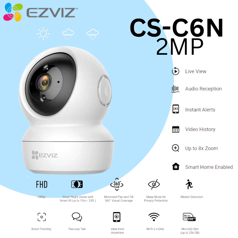 HIKVISION EZVIZ CCTV (Top Global Brand) C6N H6C PRO Smart Wireless WiFi ...