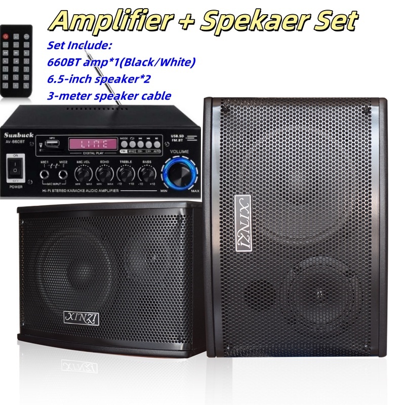 Home amplifier speaker set 160w 6.5inch speaker 2 units，2000W Singing ...