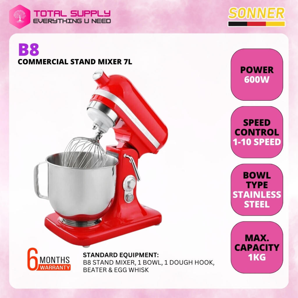 B7-A THE CHEF / GOLDEN BULL / B8 SONNER COMMERCIAL 7L STAND MIXER ...